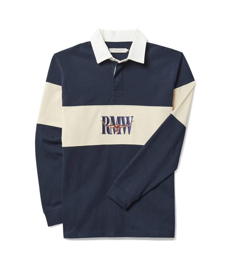 RM Williams Heritage Rugby Navy Sand